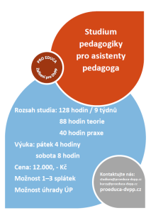 Studium pro asistenty pedagoga - PRO EDUCA